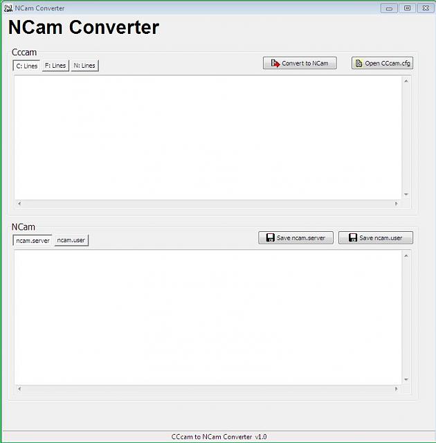 نضغط على open cccam.cfg تم نختار ملف الذي نملك تم نضغط علىconvert to ...